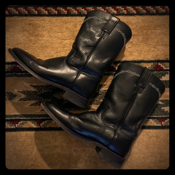 Justin Boots | Shoes | Brock Roper Black Justin Boots | Poshmark